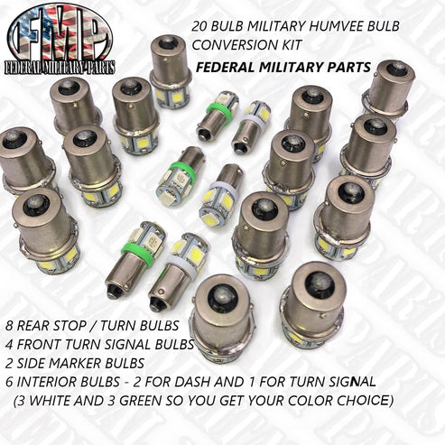 OEM Headlight Pair Plus 22 PC LED Bulb Conversion Kit OEM Style 24V LE ...