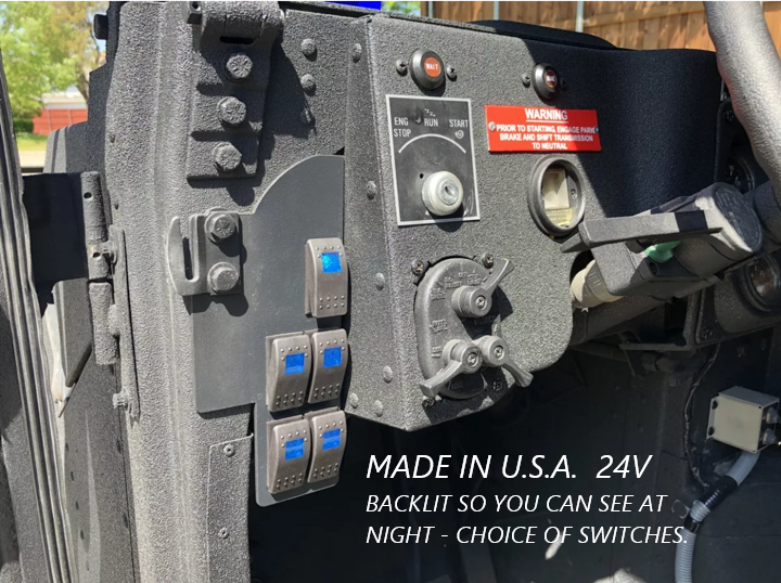 Lighted Rocker Switch Panel - 5 Gang - Specify With or Without Switche ...