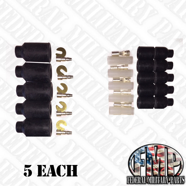 Electrical Rubber Shell Connectors - Male / Female - 5 Each - Connecto ...