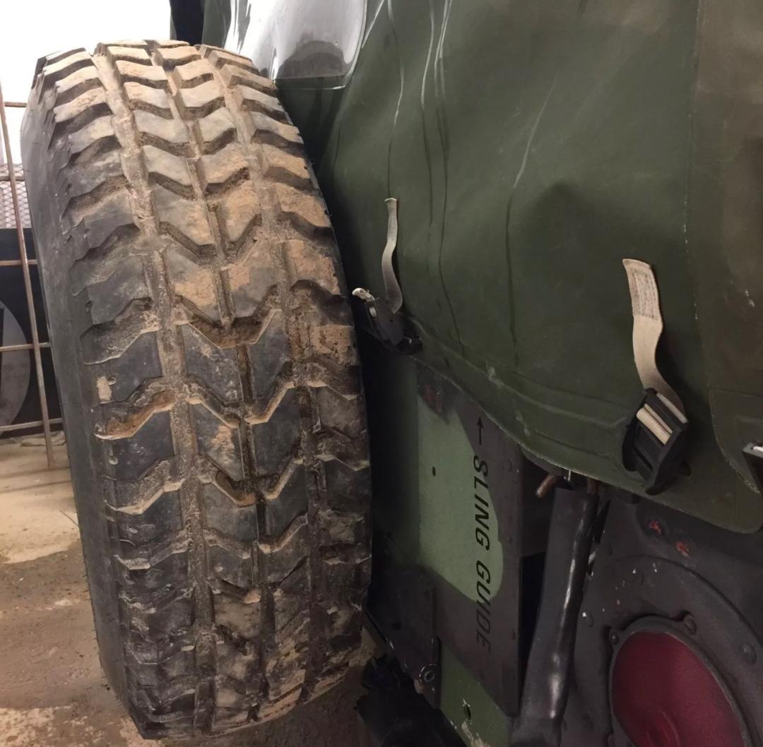 Spare Tire Carrier (Tail Gate Mounted) + 37" Mounted Spare Tire - Good ...
