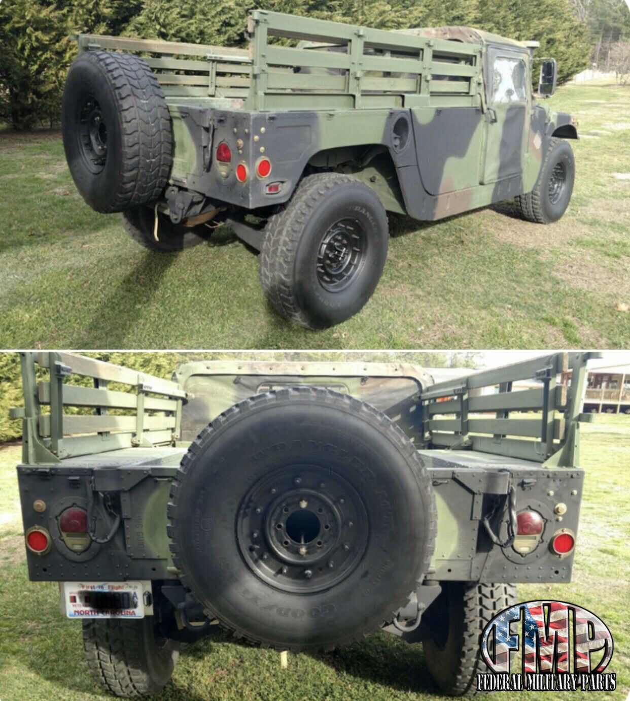 Spare Tire Carrier - Tail Gate Mounted - for Humvee M998 & HMMWV ...
